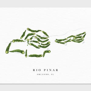 Rio Pinar | Orlando, FL | Golf Course Map, Golf Painting, Golf Gift ...