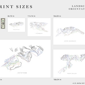 Tamarack Resort | Idaho | Trail Map Gift for Mountain House Ski Decor ...