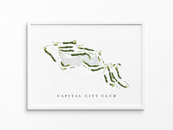 Capital City Club Atlanta GA Course Map Golf Painting - Etsy