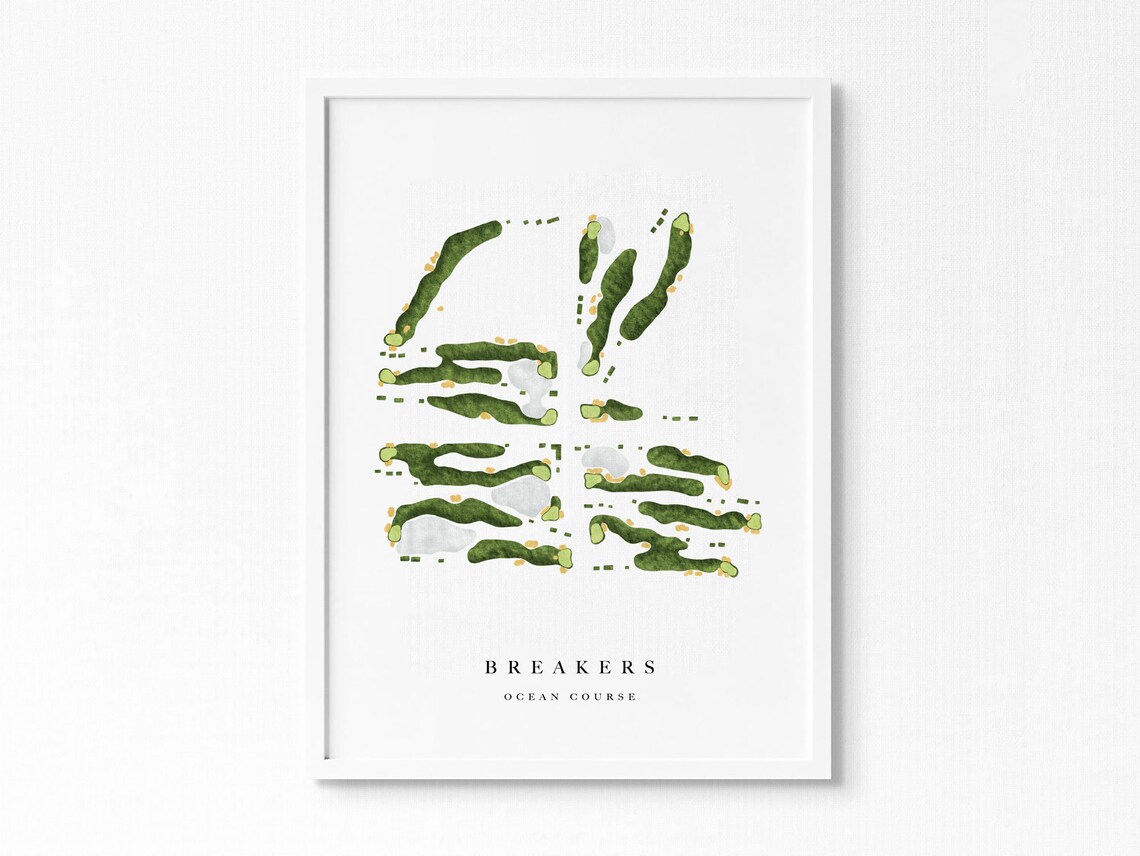 The Breakers Ocean Course Palm Beach FL Golf Course Map - Etsy