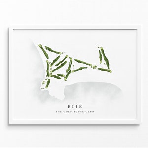 Elie Golf House Club Scotland Golf Course Map, Personalized Golf Art ...