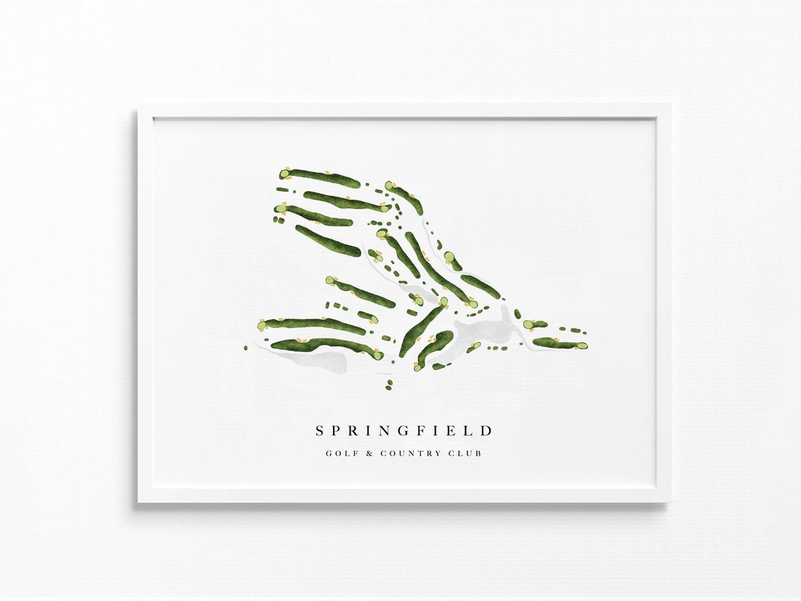 Springfield Golf & Country Club Virginia Golf Course Map | Etsy