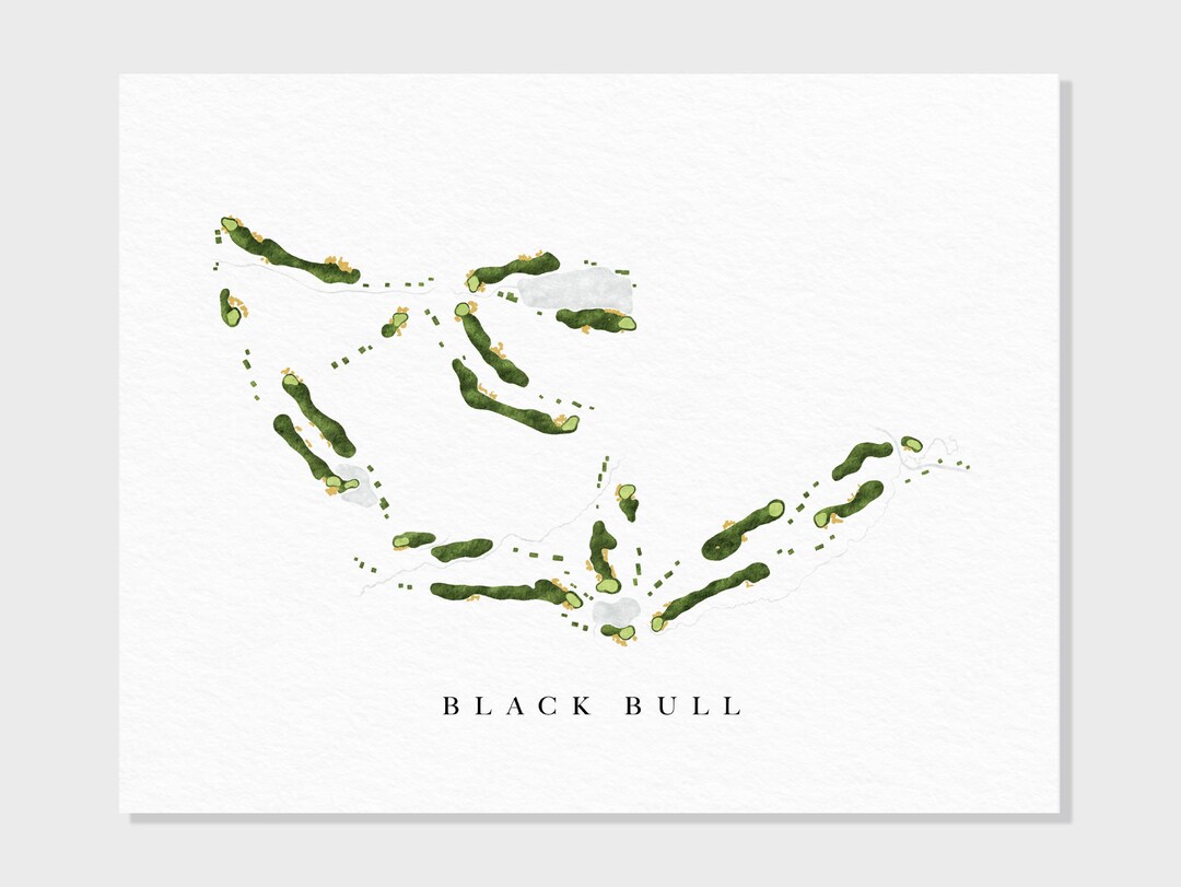 Black Bull | Bozeman, MT | Golf Course Map, Personalized Golf Art Gifts ...