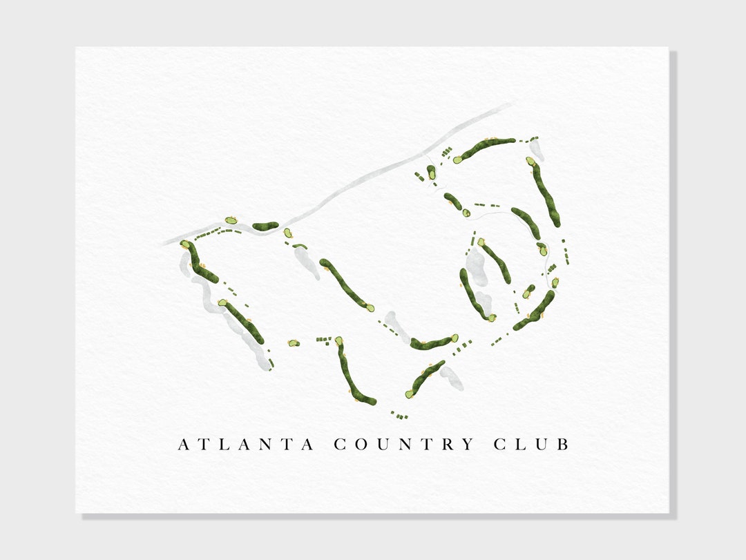 Atlanta Country Club | Marietta, GA | Golf Course Map, Personalized ...