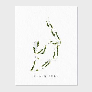 Black Bull | Bozeman, MT | Golf Course Map, Personalized Golf Art Gifts ...