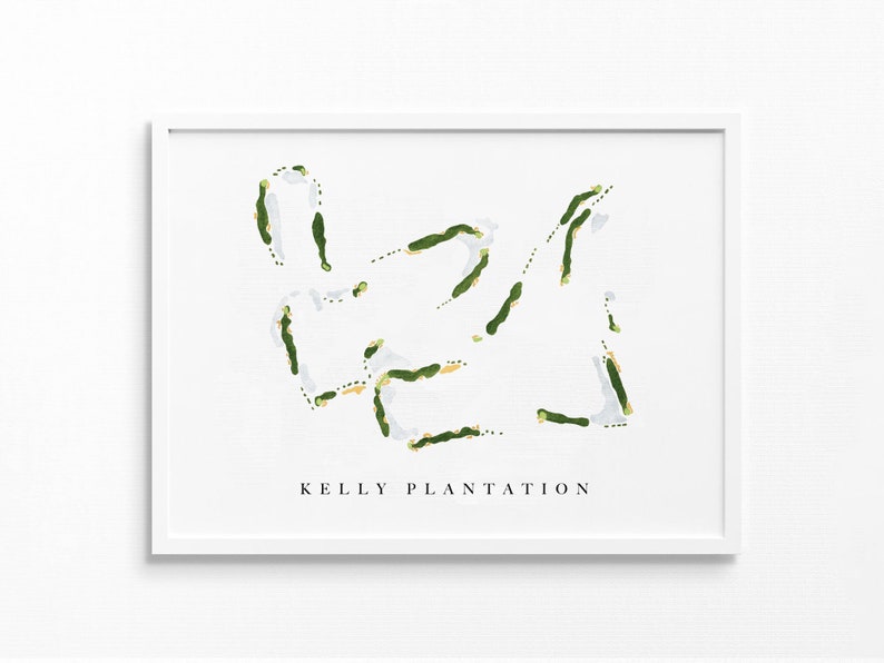 Kelly Plantation | Destin, FL | Golf Course Map, Personalized Golf Art ...