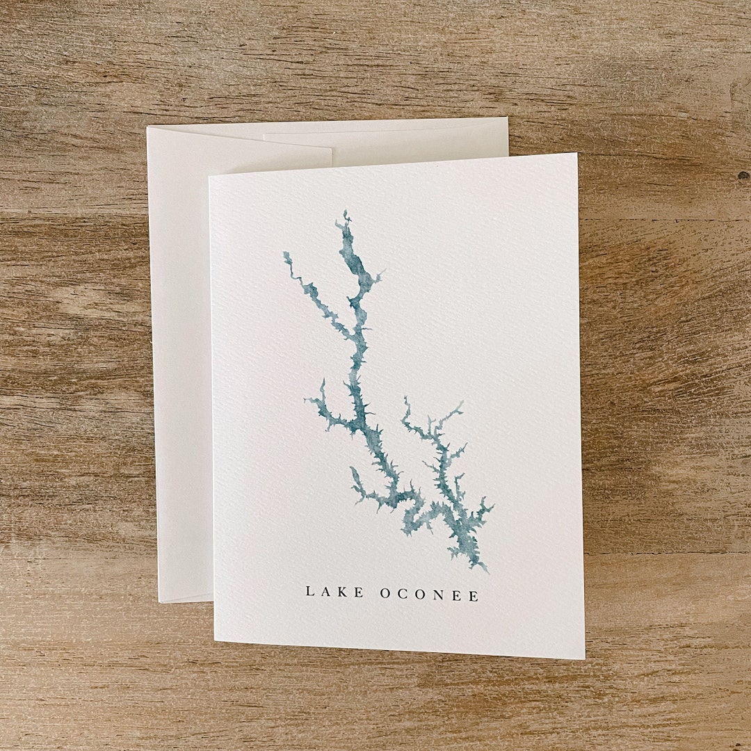 Custom Set of Lake Greeting Cards | Size A2 4.25" X 5.5" With Envelopes ...