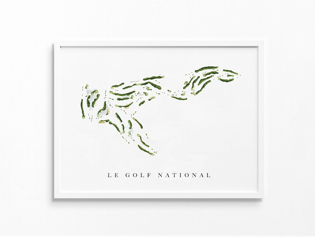 Le Golf National | France | Golf Course Map, Personalized Golf Art ...