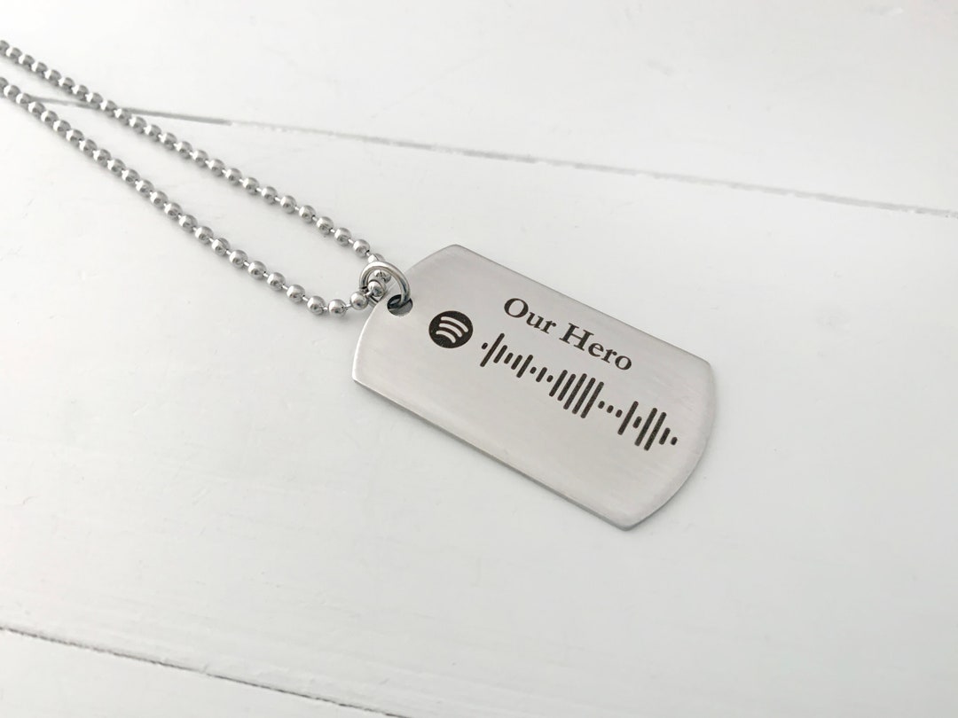 Make a Custom Music Wave Dog Tag • Custom Necklace for Men ...