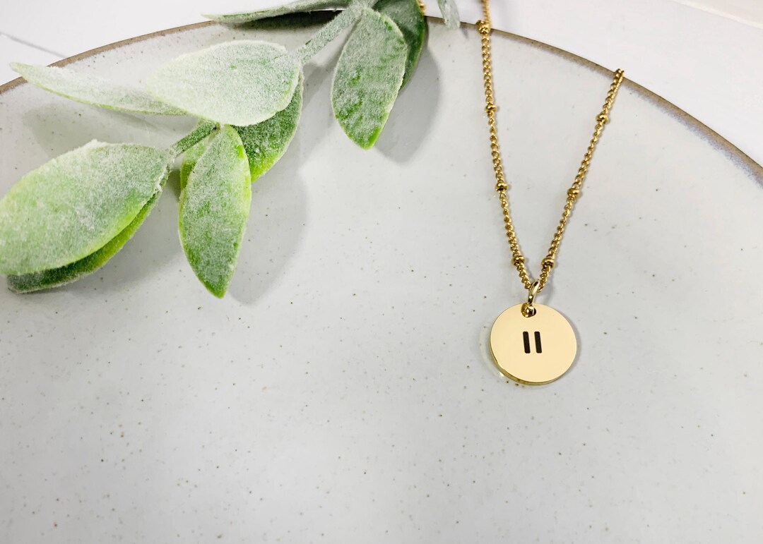 Chain and Ball Pause Necklace • Yoga Jewelry • Pause Dainty Necklace ...