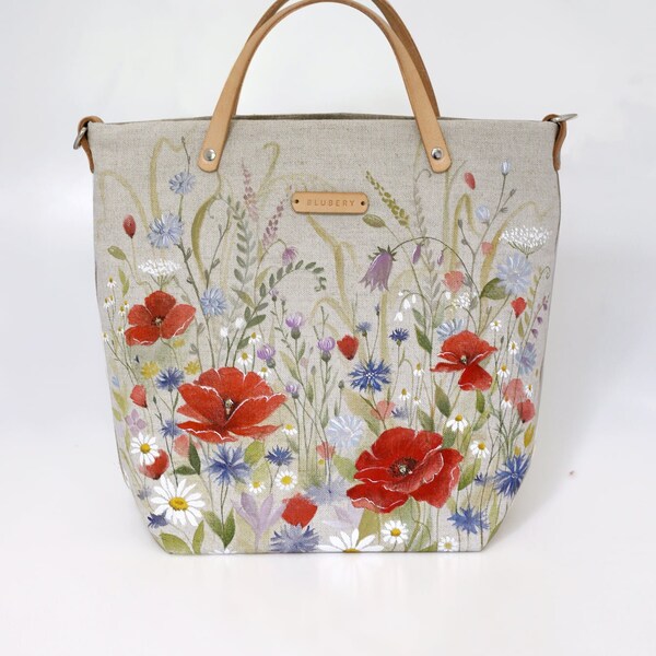 Hand Painted Bag - Etsy