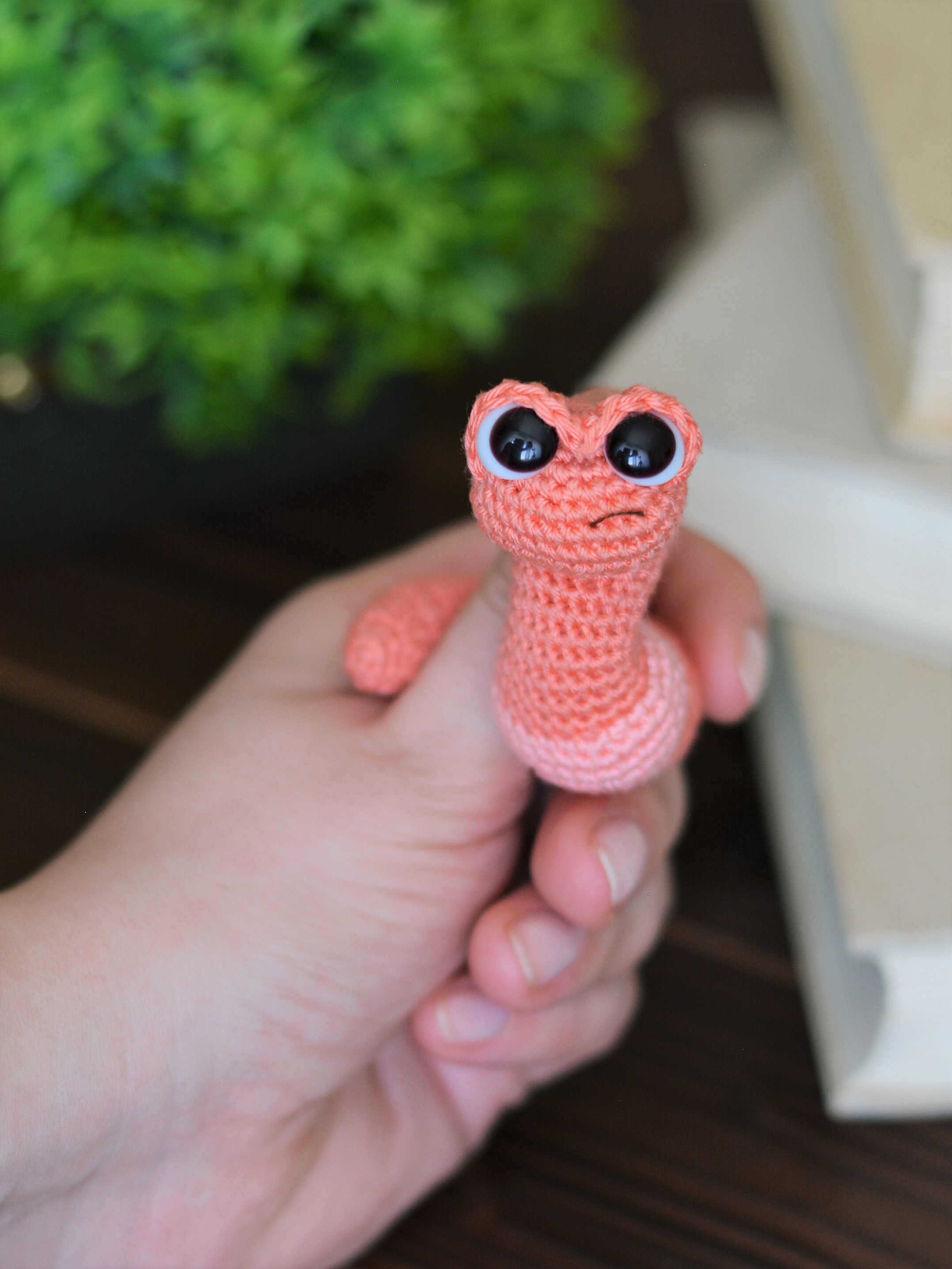 Worm and Snake Crochet Pattern, Angry Worm Amigurumi Tutorial, DIY Mini ...