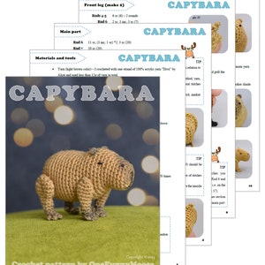 Capybara Crochet Pattern, Amigurumi Capybara Tutorial, DIY Crochet Mini ...
