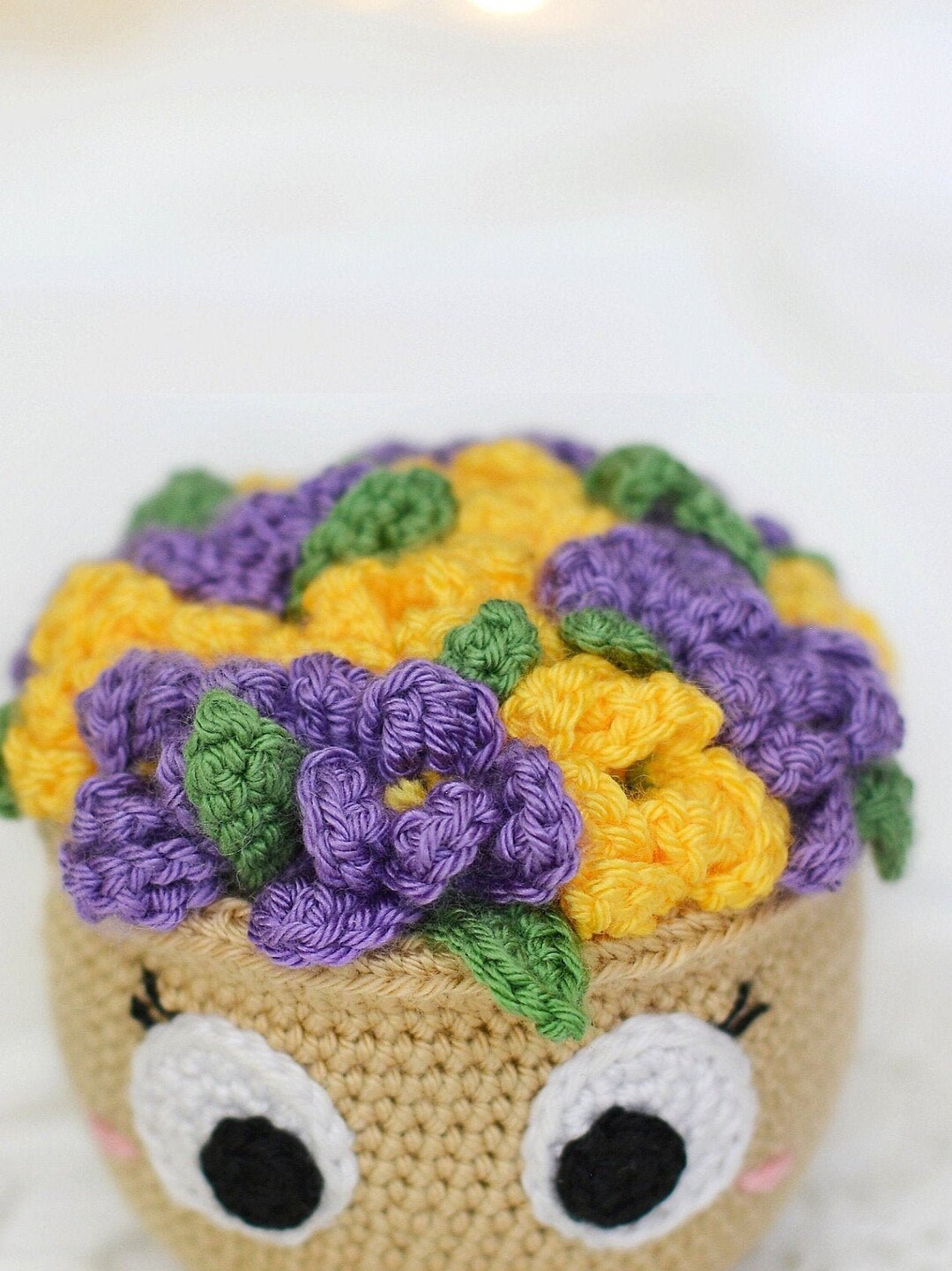 Crochet Pattern Crocus for Flower Basket PDF File Spring - Etsy