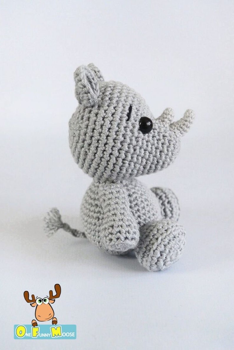 PATTERN: Crochet Rhino PDF file amigurumi rhino crochet | Etsy