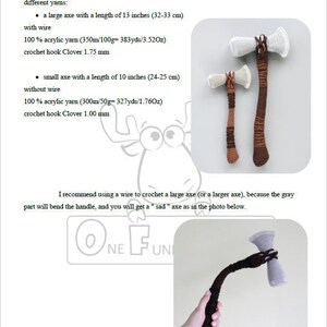 Crochet Pattern Axe of Thor (PDF File), Amigurumi Tutorial Axe, DIY ...