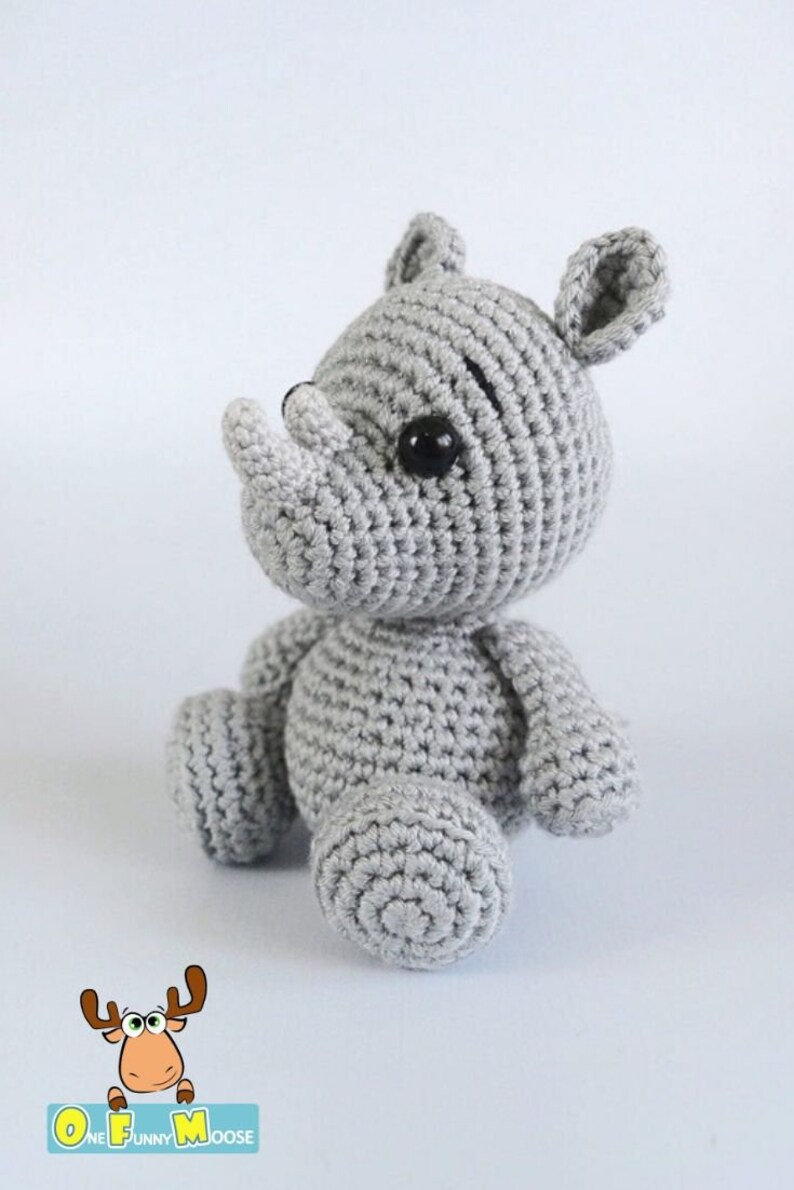 PATTERN: Crochet Rhino PDF file amigurumi rhino crochet | Etsy