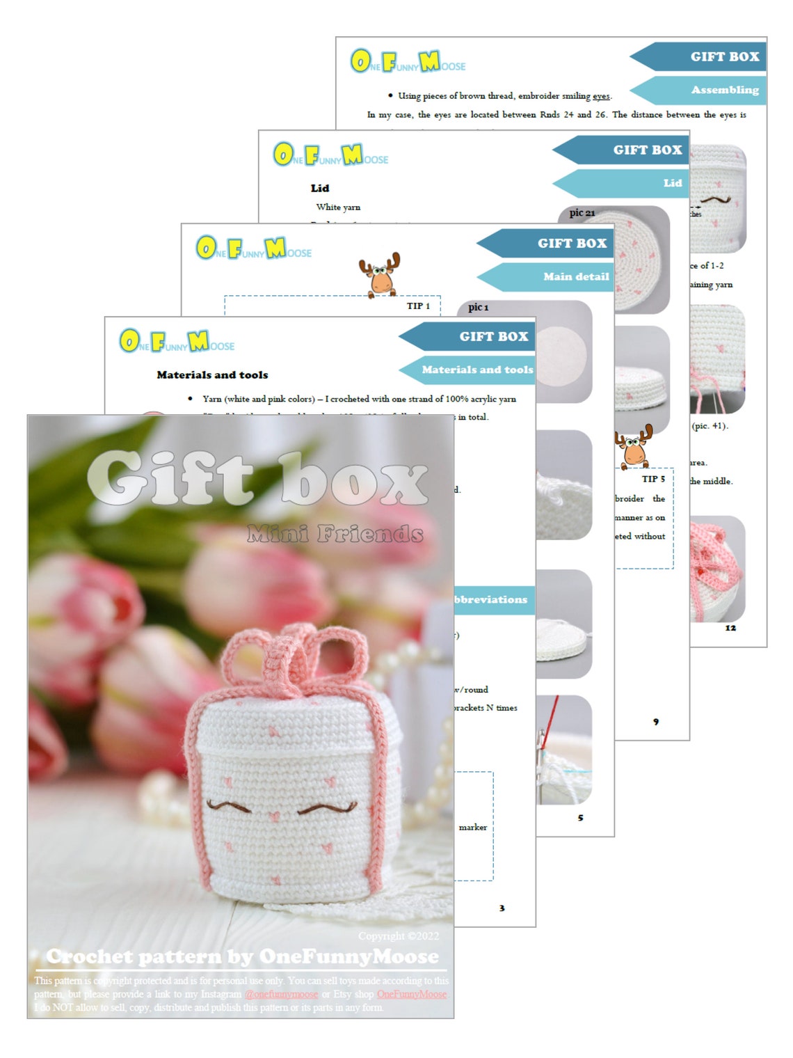 Crochet Gift Box Pattern Amigurumi Valentine Gift Box - Etsy