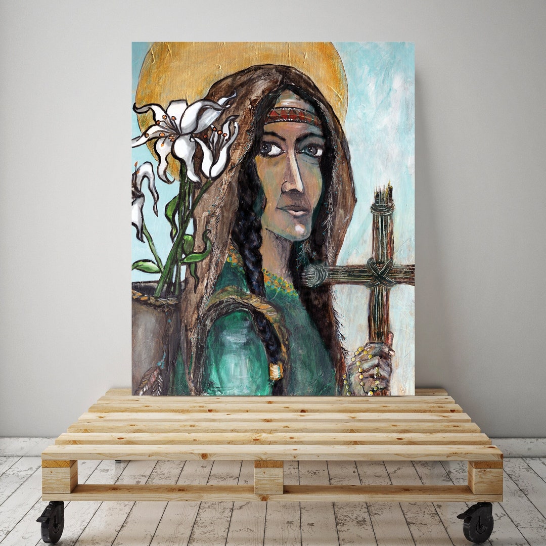 Saint Kateri Tekakwitha, Catholic Saint Art, Female Saint, Confirmation ...