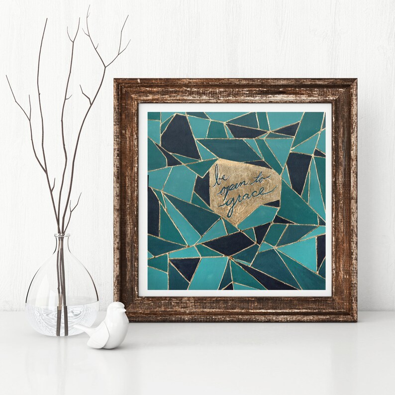 Geometric Art, Original Abstract Print, Inspirational Quote, Religious ...