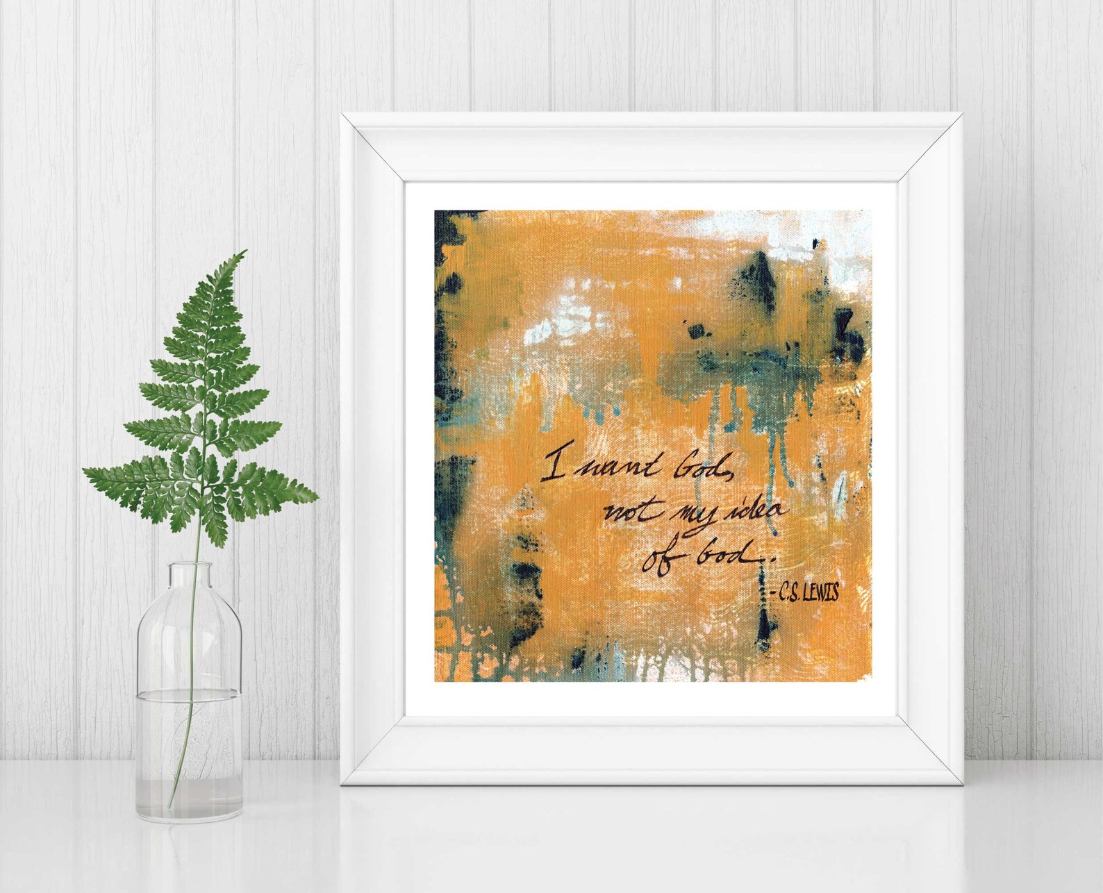 Inspirational Wall Art Print, Religious Art, Quote Wall Art Print, CS ...