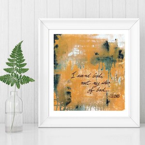 Inspirational Wall Art Print, Religious Art, Quote Wall Art Print, CS ...