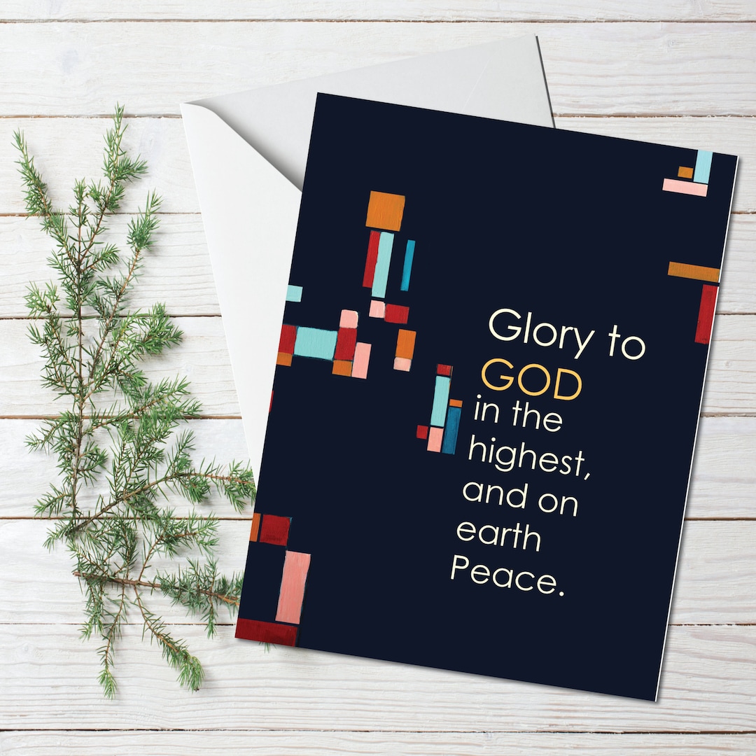 Religious Christmas Card, Greeting Card, Mid Century Modern Holiday ...