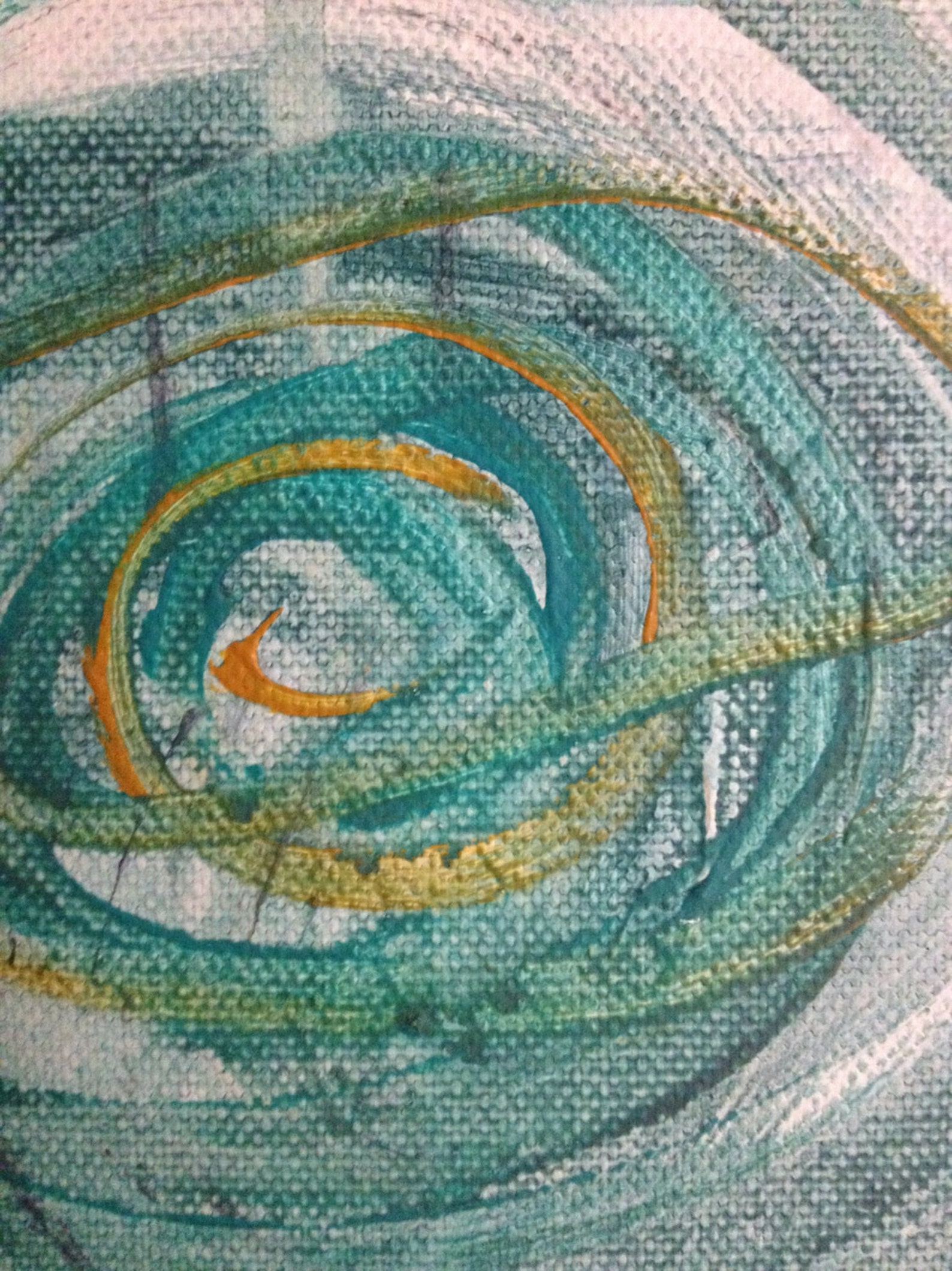 Original Acrylic Abstract Painting, Water Rings, Water Ripples, Water ...