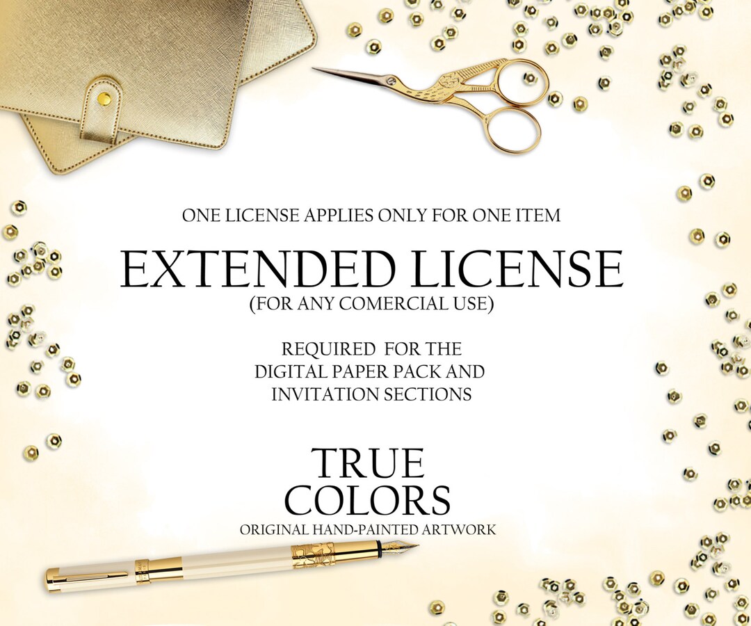 Extended License for DIGITAL PAPER Pack and INVITATION Sections Hand ...