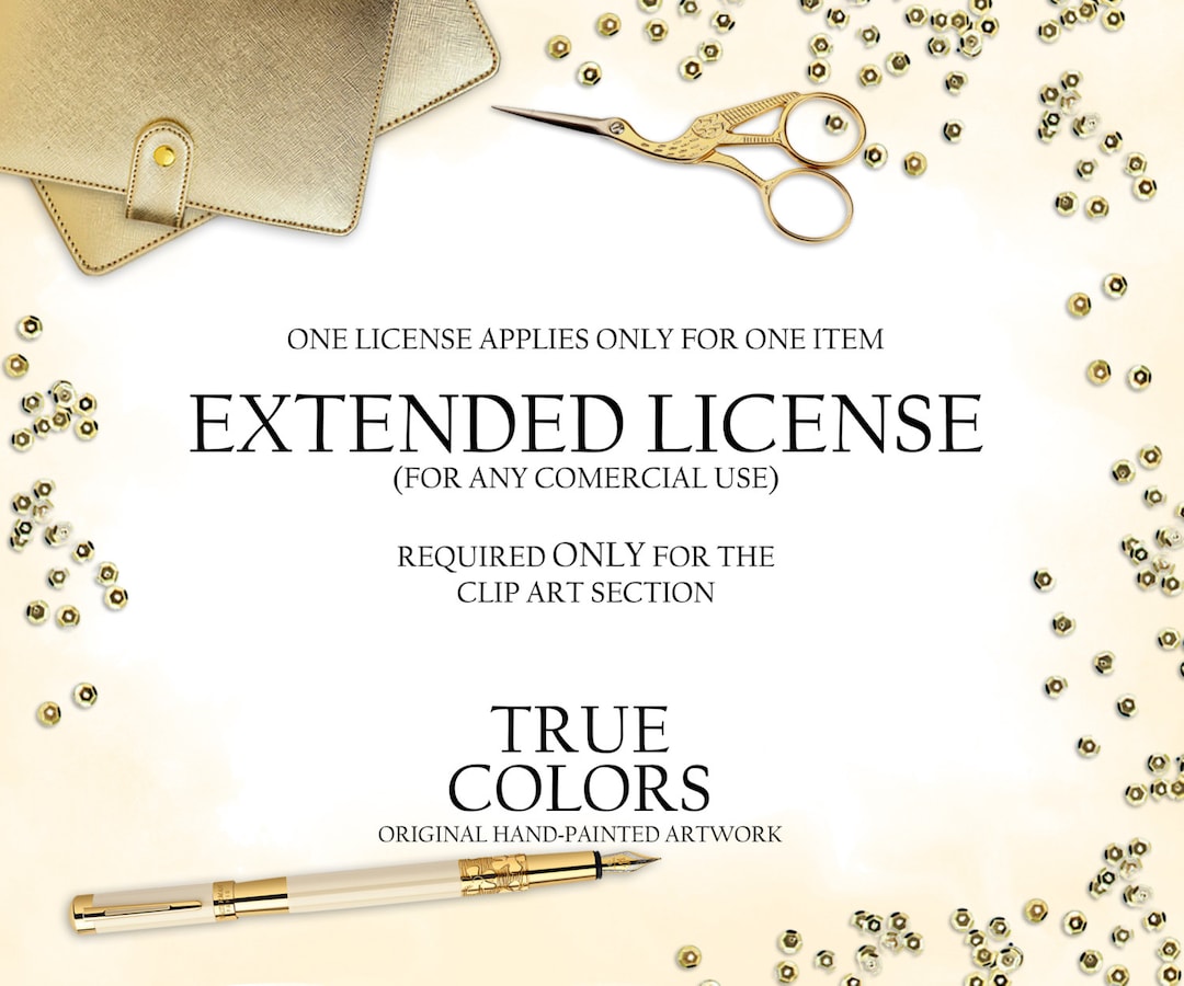 Extended License for CLIP ART Hand-drawn Clip Art One License for One ...