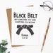 Congrats Black Belt Greeting Card, Martial Arts Greeting Card, Black ...