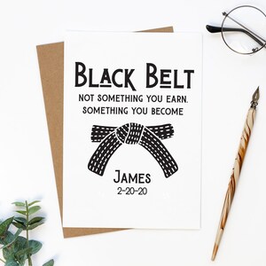 Karate Black Belt Gift Card, Personalized Martial Arts Karate Greeting ...