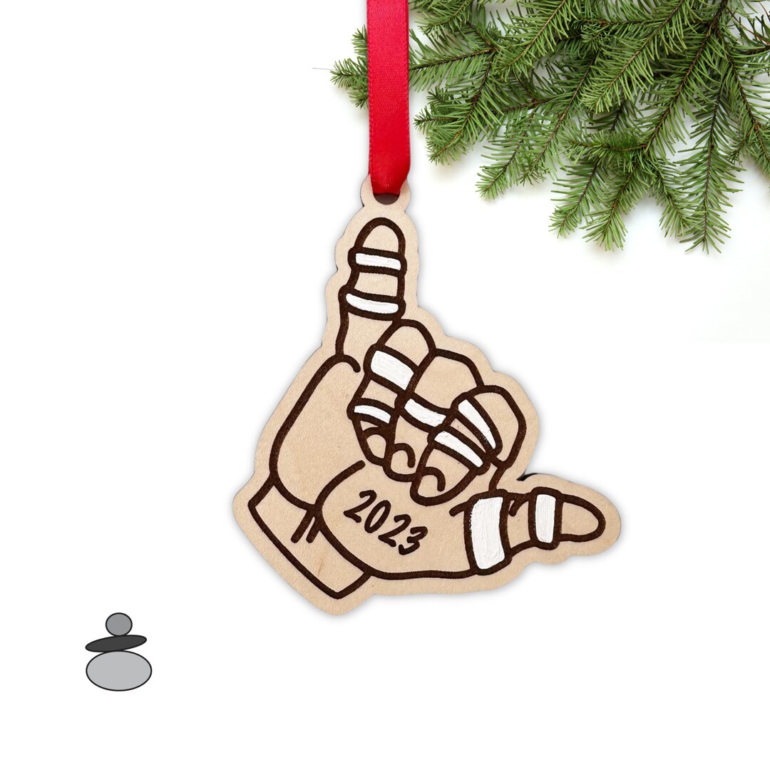 Hang Loose Ornament 2023, BJJ Shaka Hand, BJJ Gifts, Jiu Jitsu Ornament ...