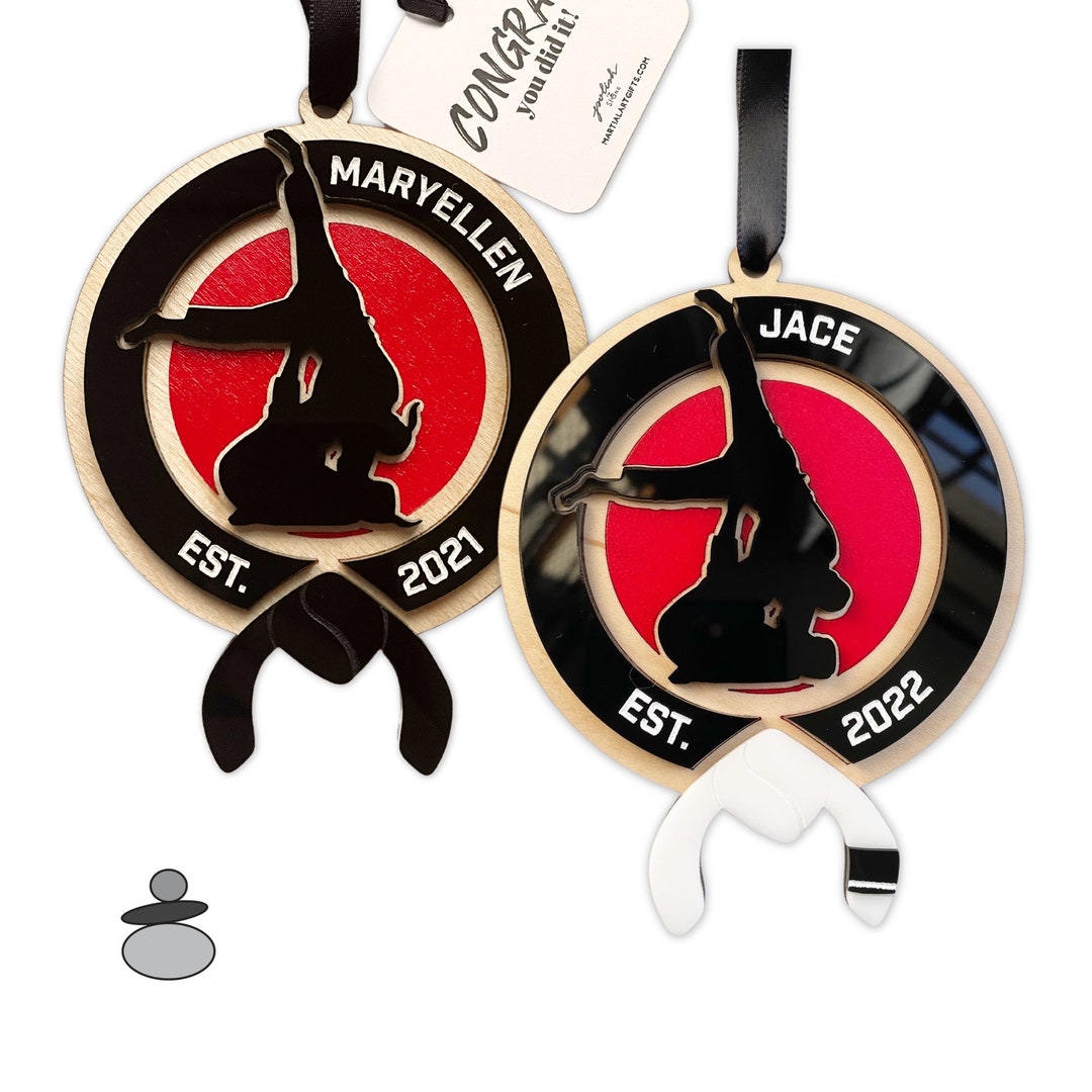 Brazilian Jiu Jitsu Personalized Ornament, BJJ Boy or Girl Gift Idea ...