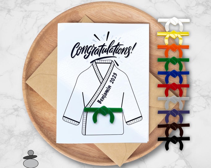 Taekwando Karate Congratulations Card, Personalised Taekwando Karate ...