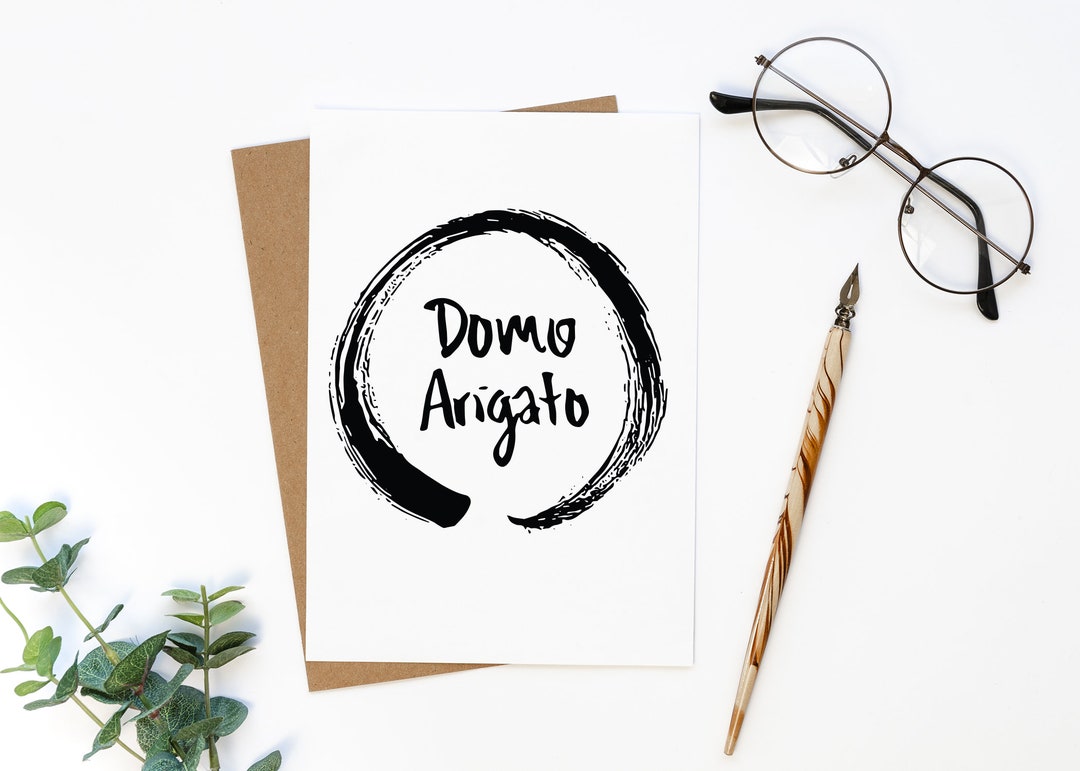 Domo Arigato Thank You Greeting Card, Enso Circle Thank You Card ...