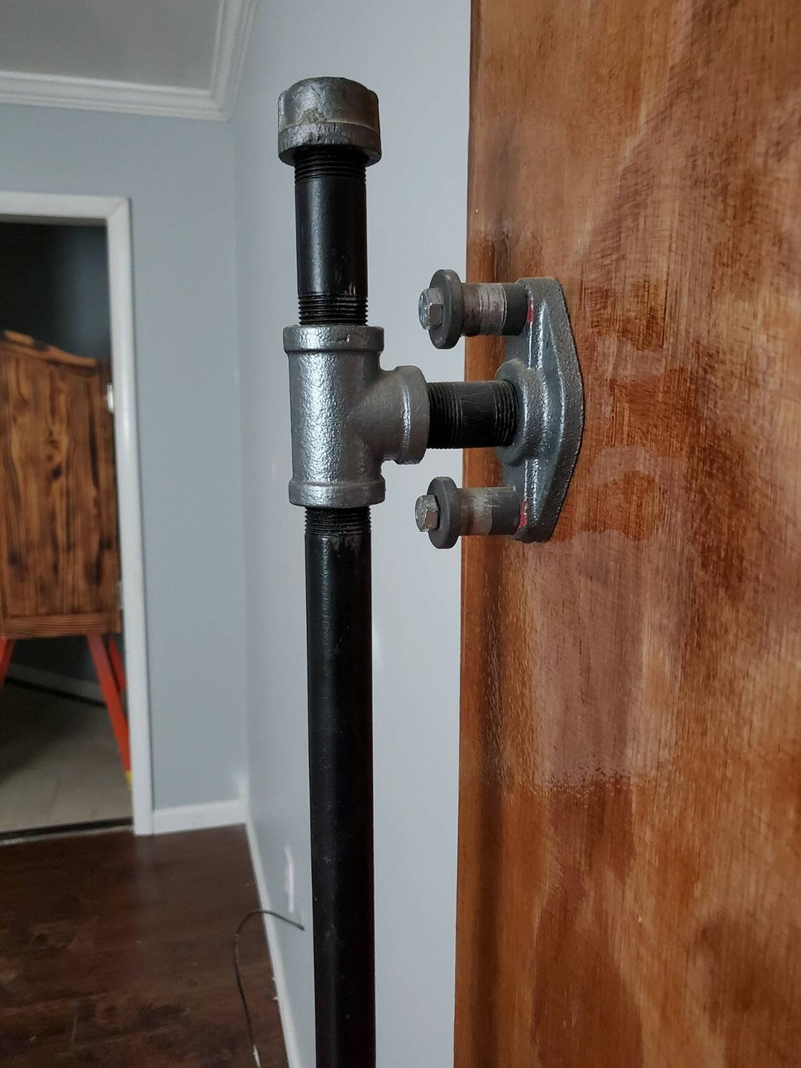 Fractal Burned Sliding Door With Industrial Style Handle - Etsy