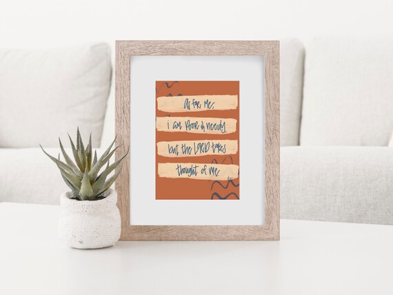 5x7 Digital Print Psalm 40:17 Bible Verse Print Wall - Etsy