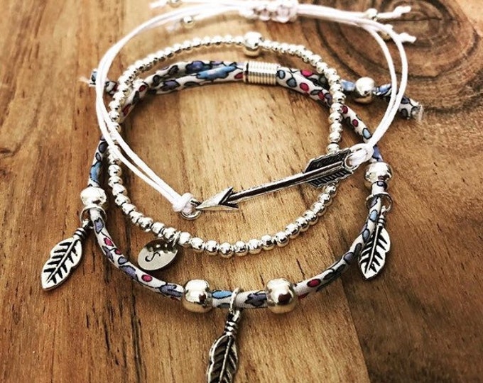 Boho Jewelry Chic Bracelet Set Stacking Bracelets Feather - Etsy