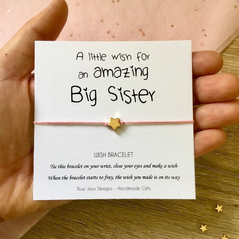 Big Sister Little Sister Wish Bracelet Sibling Gift Birthday | Etsy