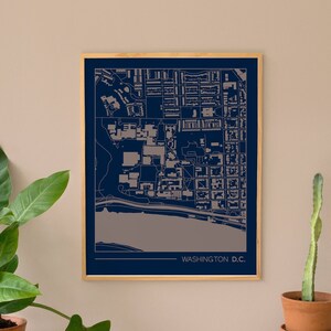 Georgetown Printable Map Georgetown Wall Art DC Wall Art - Etsy