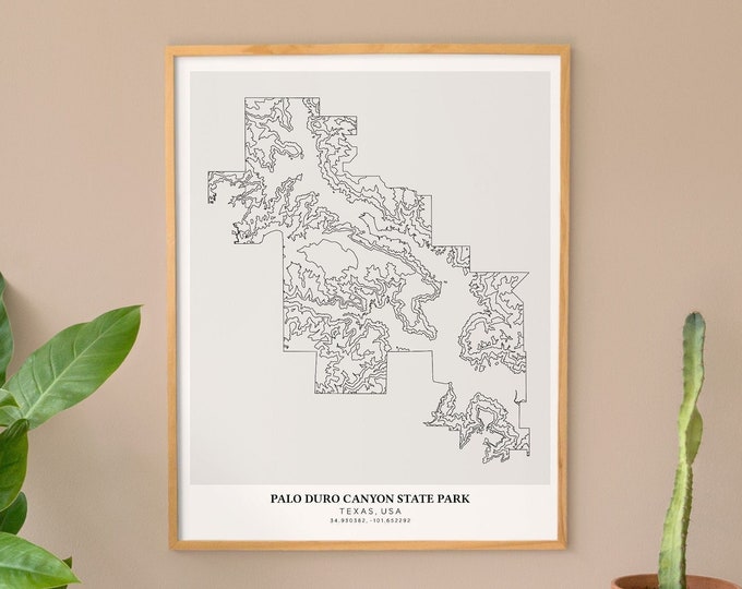 Palo Duro Canyon State Park Printable Topographic Map, Palo Duro ...