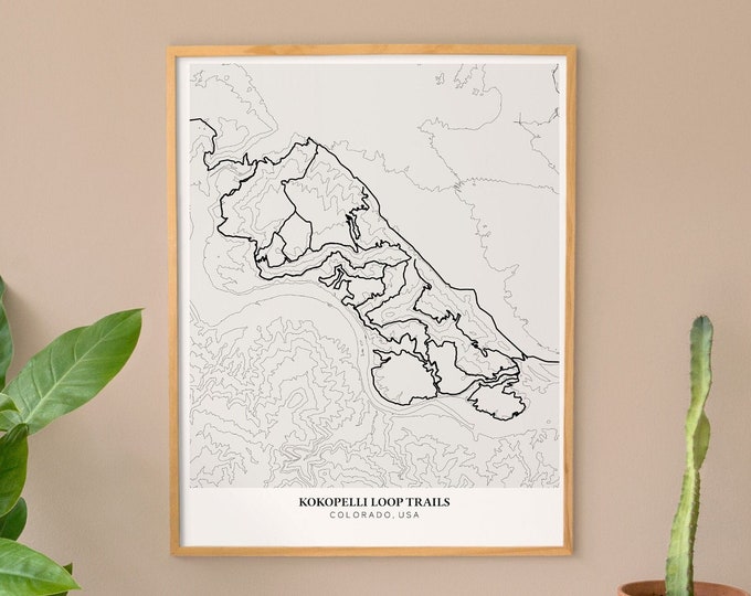 Kokopelli Loop Trails Topographic Map, Printable Mountain Biking Map ...