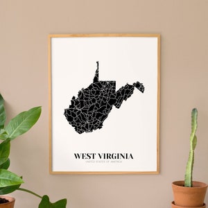 Map of West Virginia, Printable West Virginia Map, Printable Wv Map ...