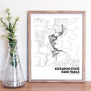 Kickapoo State Park Mountain Bike Trails Map Printable - Etsy