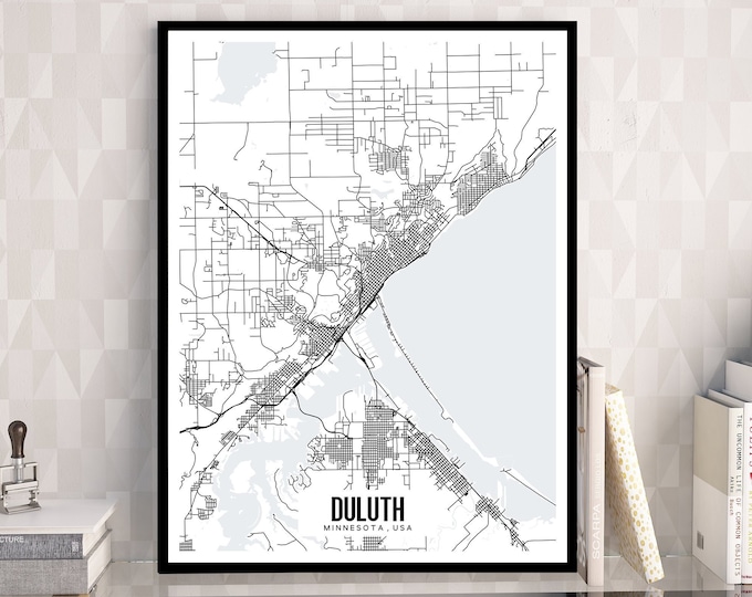 Duluth Minnesota Map Printable, Printable Map for Office, Duluth ...