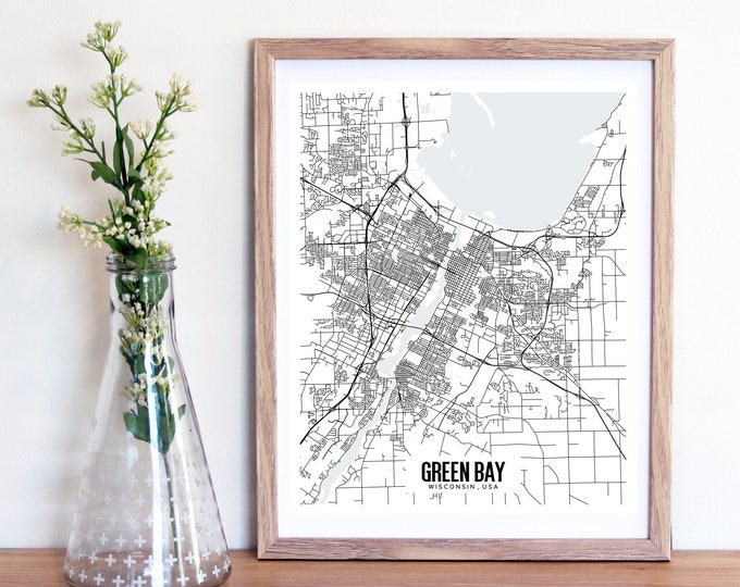Green Bay Wisconsin Map Printable, Printable Map for Office, Wisconsin ...