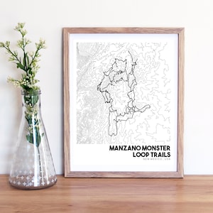 Manzano Monster Loop Trails Topographic Map, Printable Mountain Biking ...