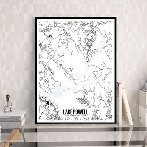 Lake Powell Printable Map Lake Powell Map Lake Powell Print | Etsy Canada
