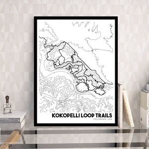 Kokopelli Loop Trails Topographic Map Printable Mountain | Etsy